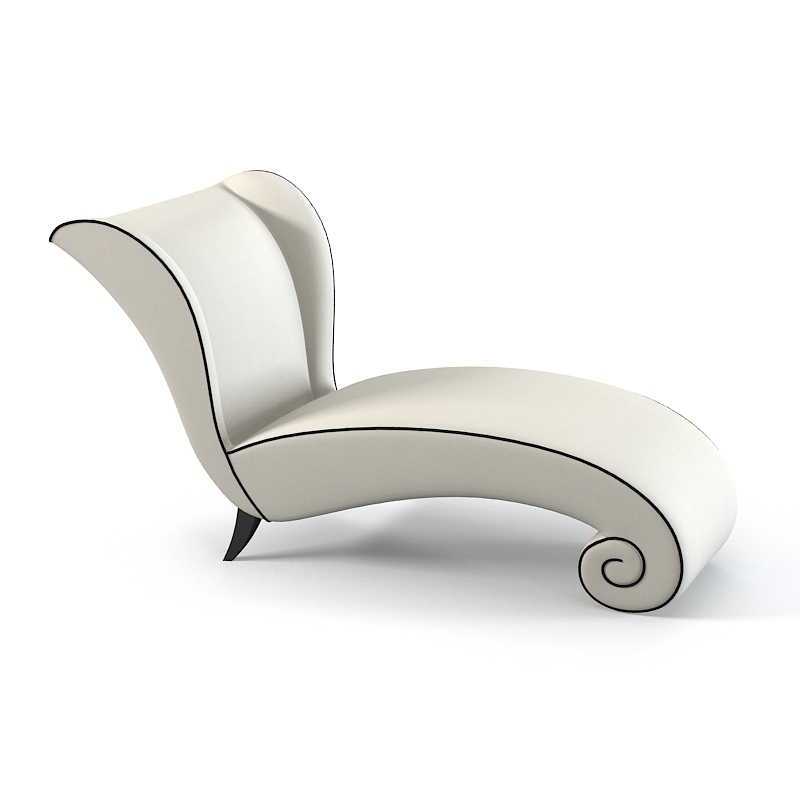 3d model wing chaise lounge