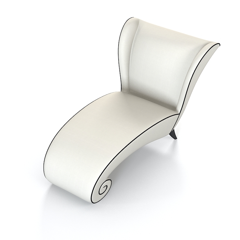 3d model wing chaise lounge