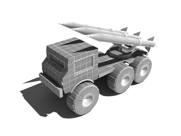 3d model wooden military rocket launcher
