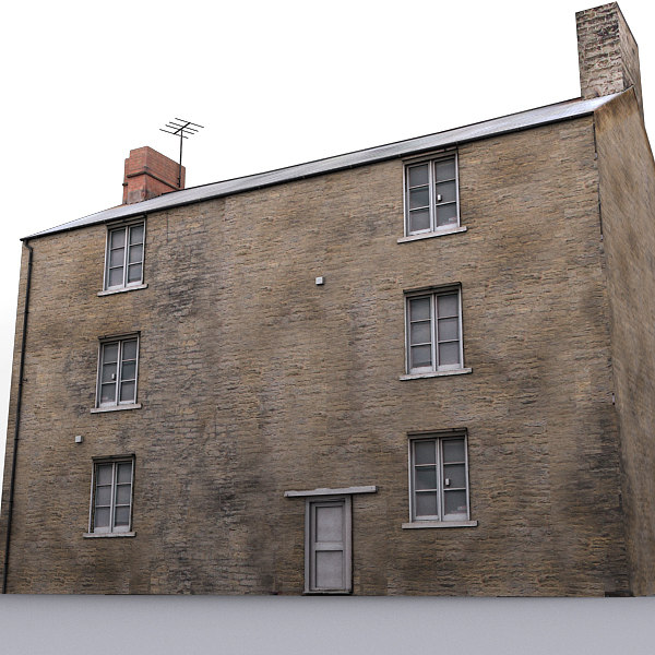3d model realistic old house
