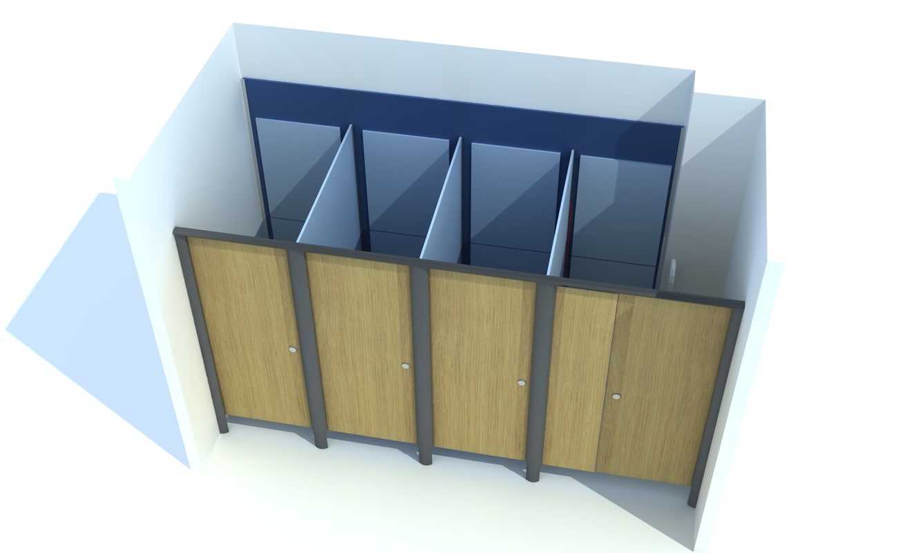3d toilet cubicals aero