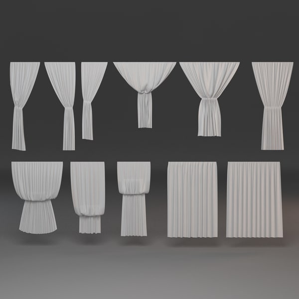 theatre curtains 3d c4d
