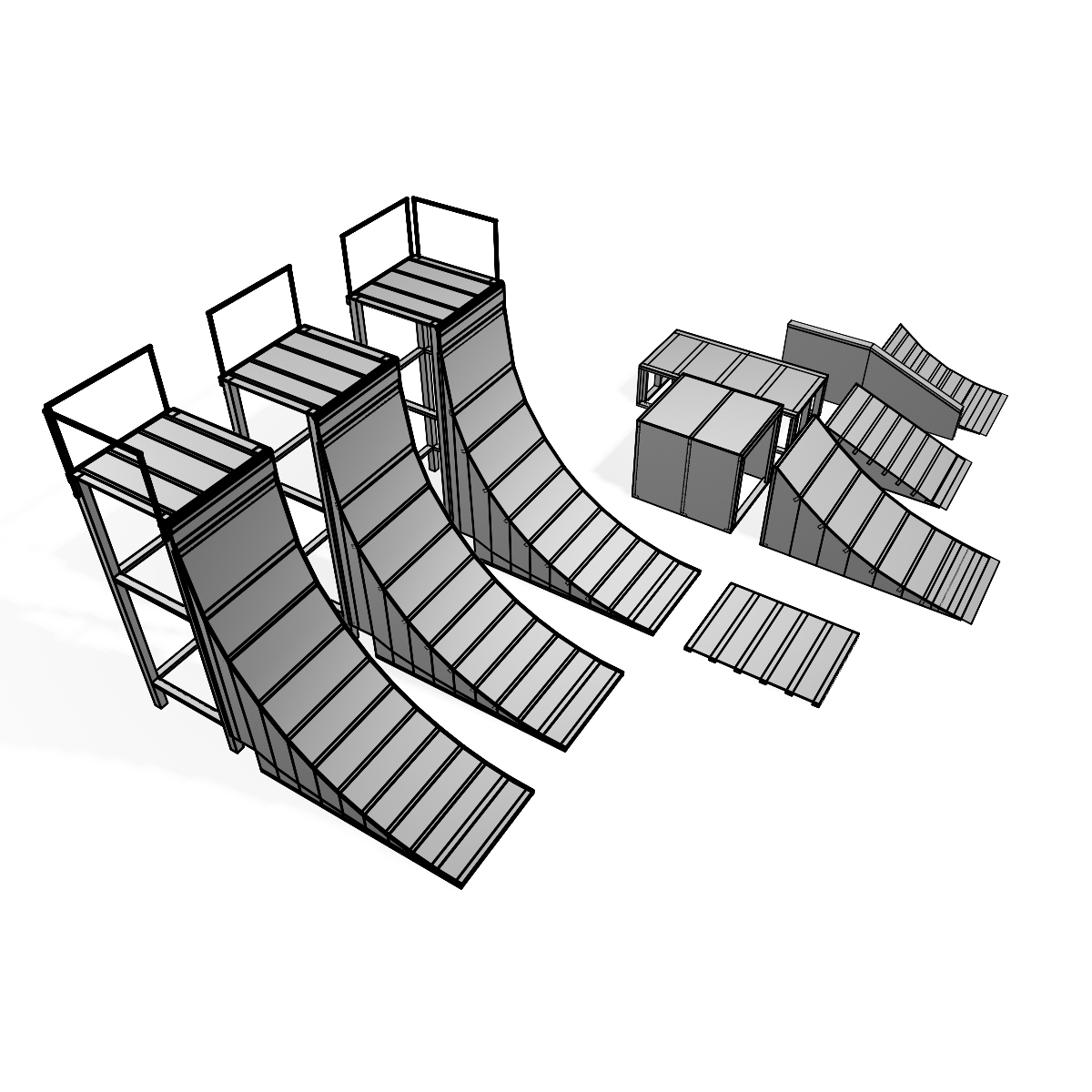 3d skate ramps model