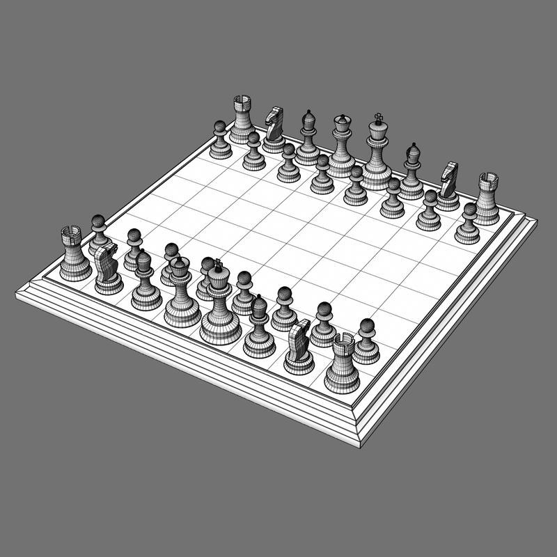 chess set 3d model