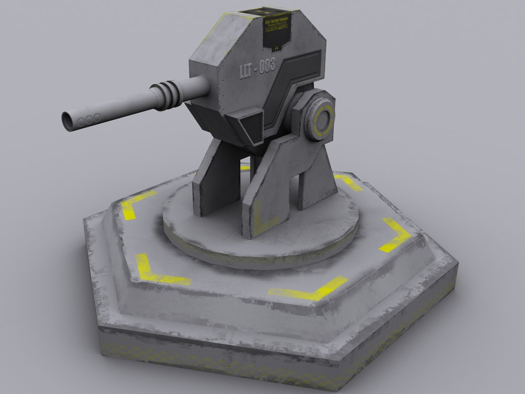 3d model light laser turret
