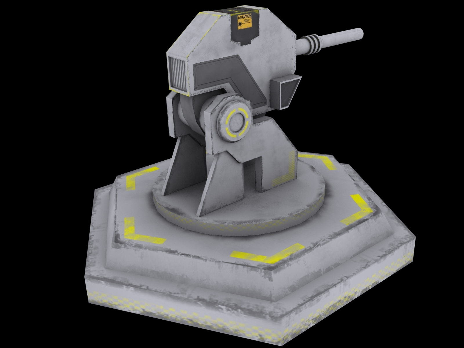 3d model light laser turret