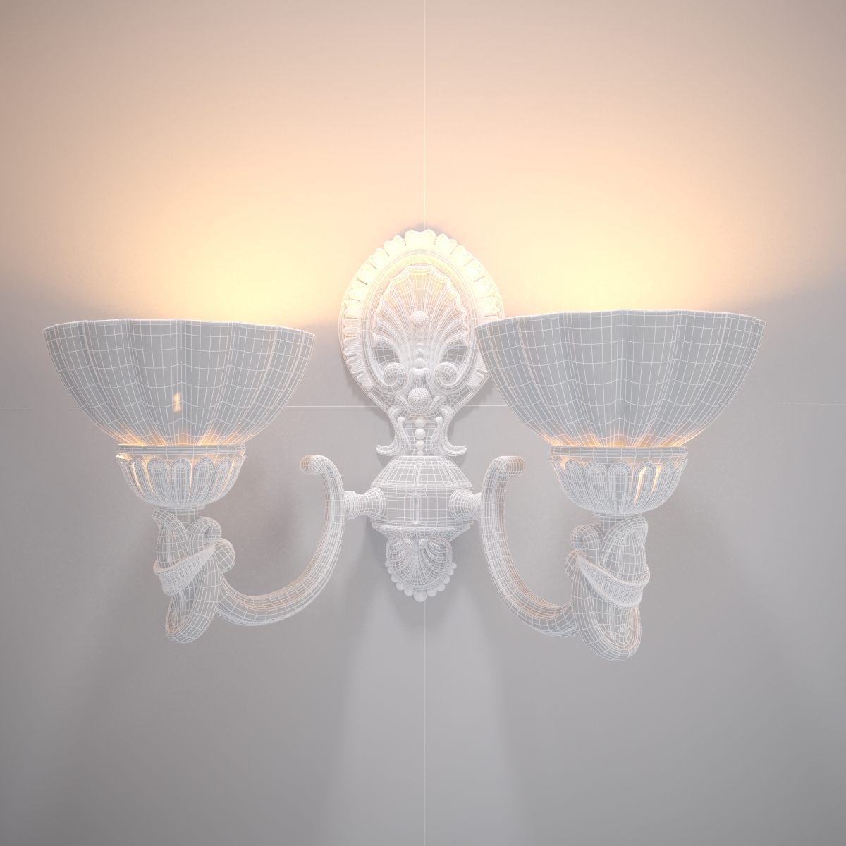 3d model of luxurious wall sconce