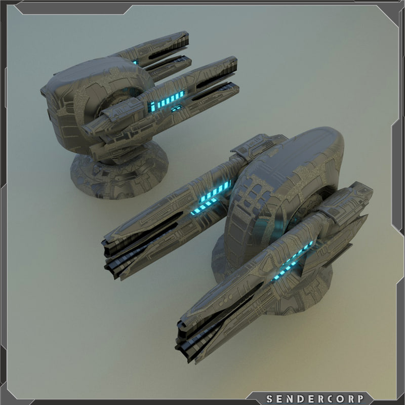 scifi turret blend