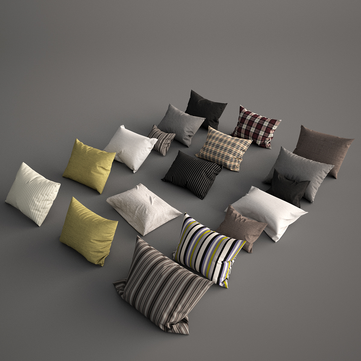 3d model pillow set