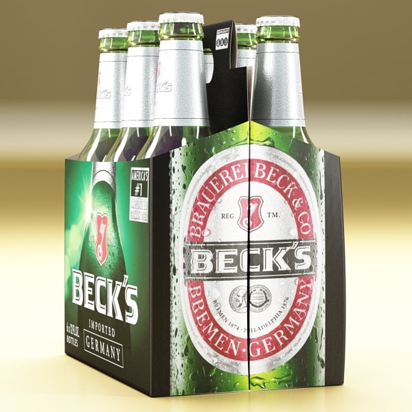 beers pack heineken 3d model