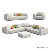 3d model mdf italia hara sofa