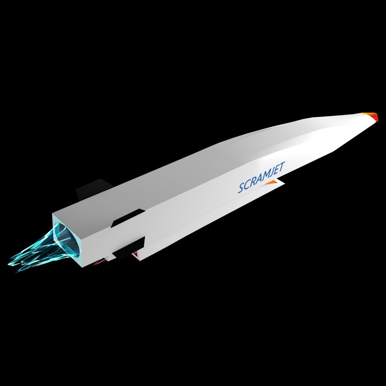 3d model scramjet jet
