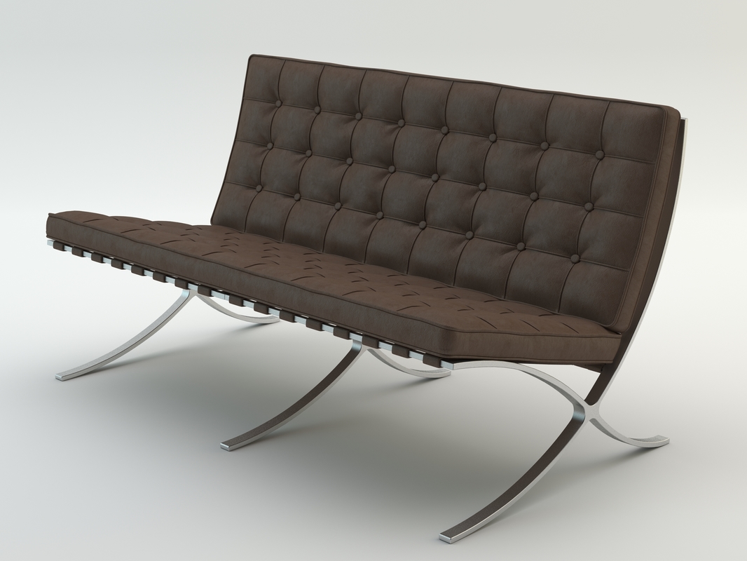 barcelona bench 3d model