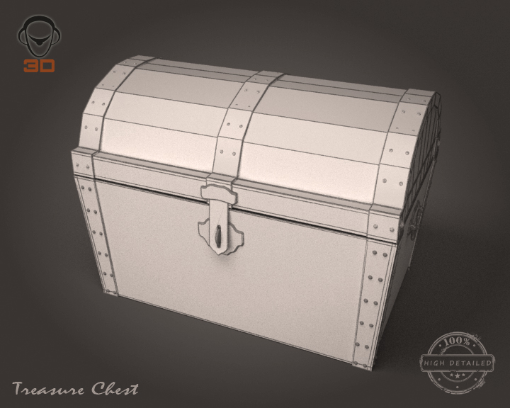 3d model realistic treasure chest