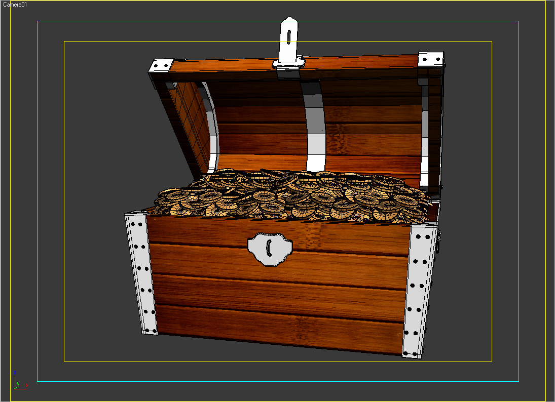 3d model realistic treasure chest
