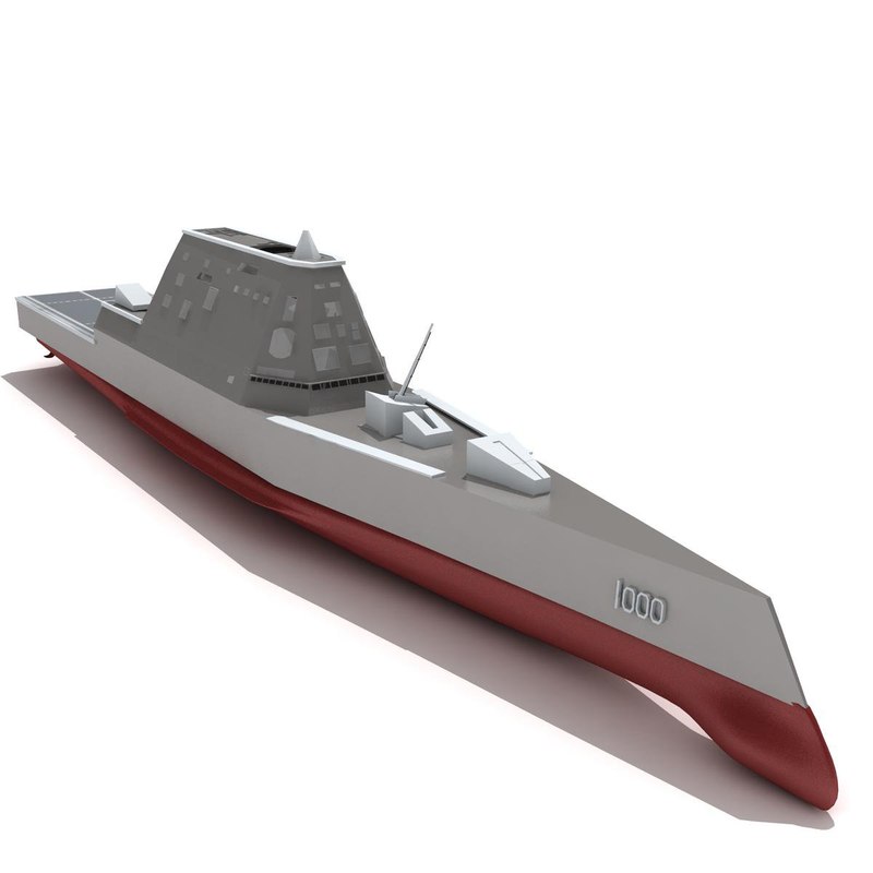 zumwalt class destroyer dd-1000 3d model