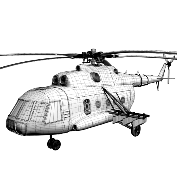 mi-8 helicopter 3d model