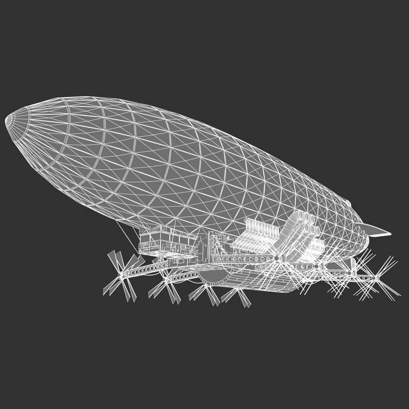 steampunk zeppelin 3d model