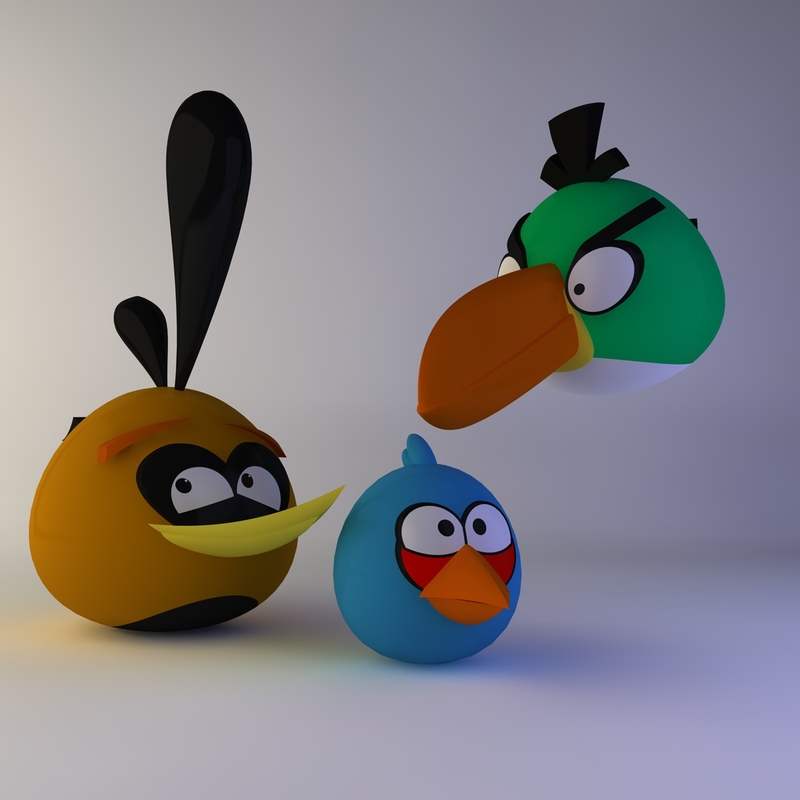 3d angry birds model