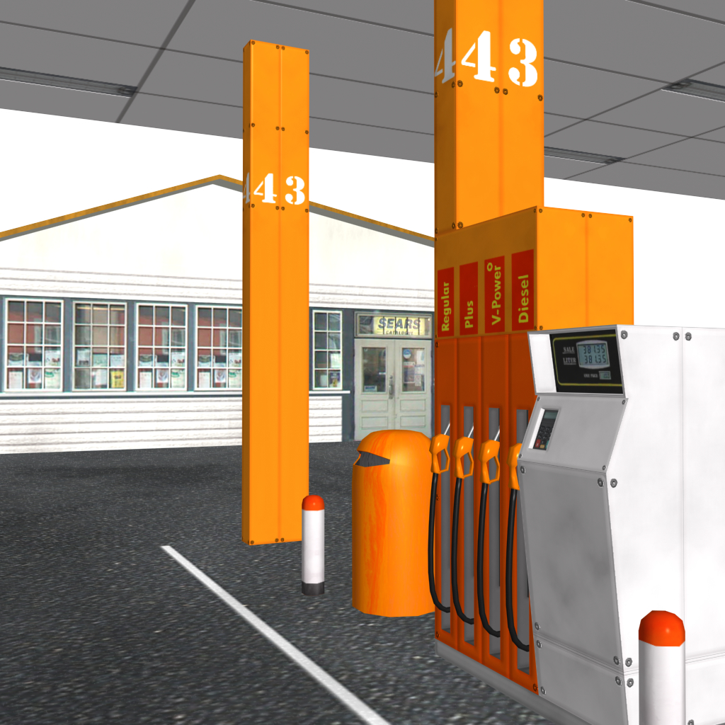 3d oil station model