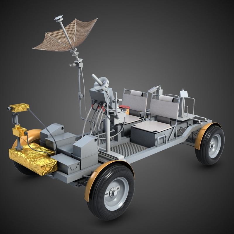 lunar rover apollo 15 3d model