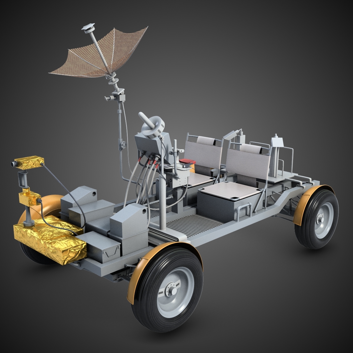 lunar rover apollo 15 3d model