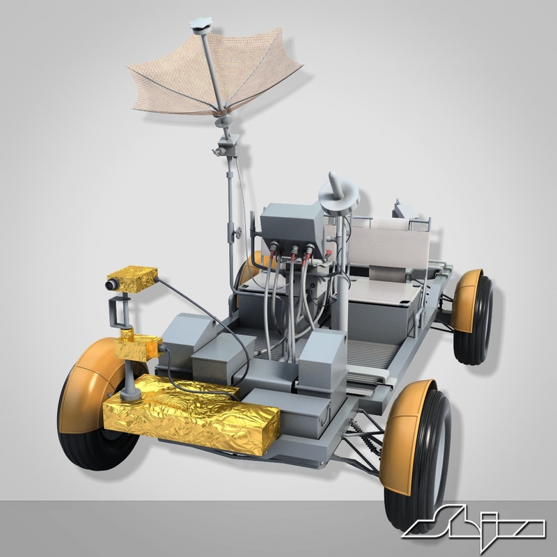 lunar rover apollo 15 3d model