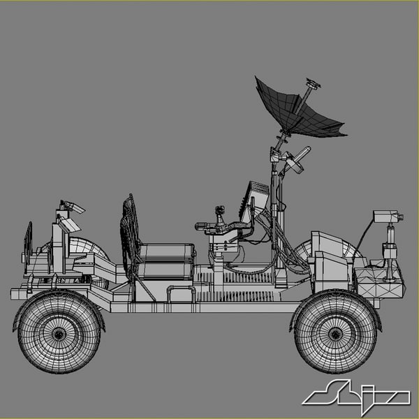 lunar rover apollo 15 3d model