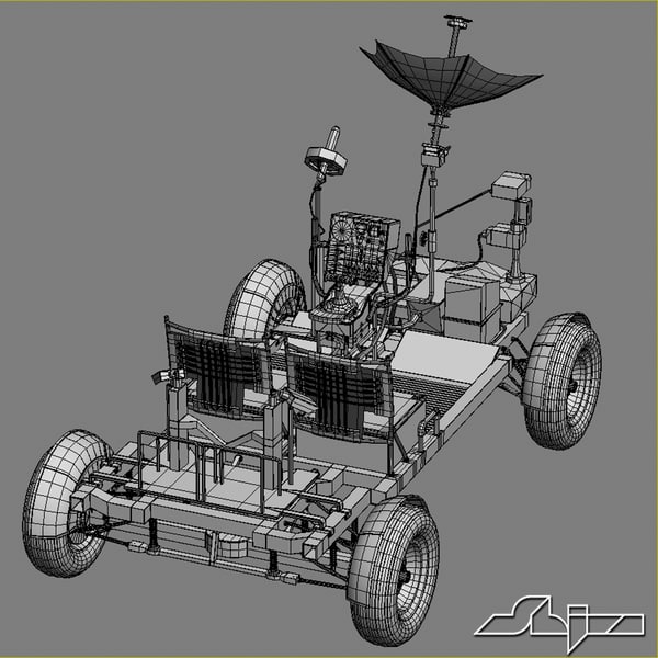 lunar rover apollo 15 3d model