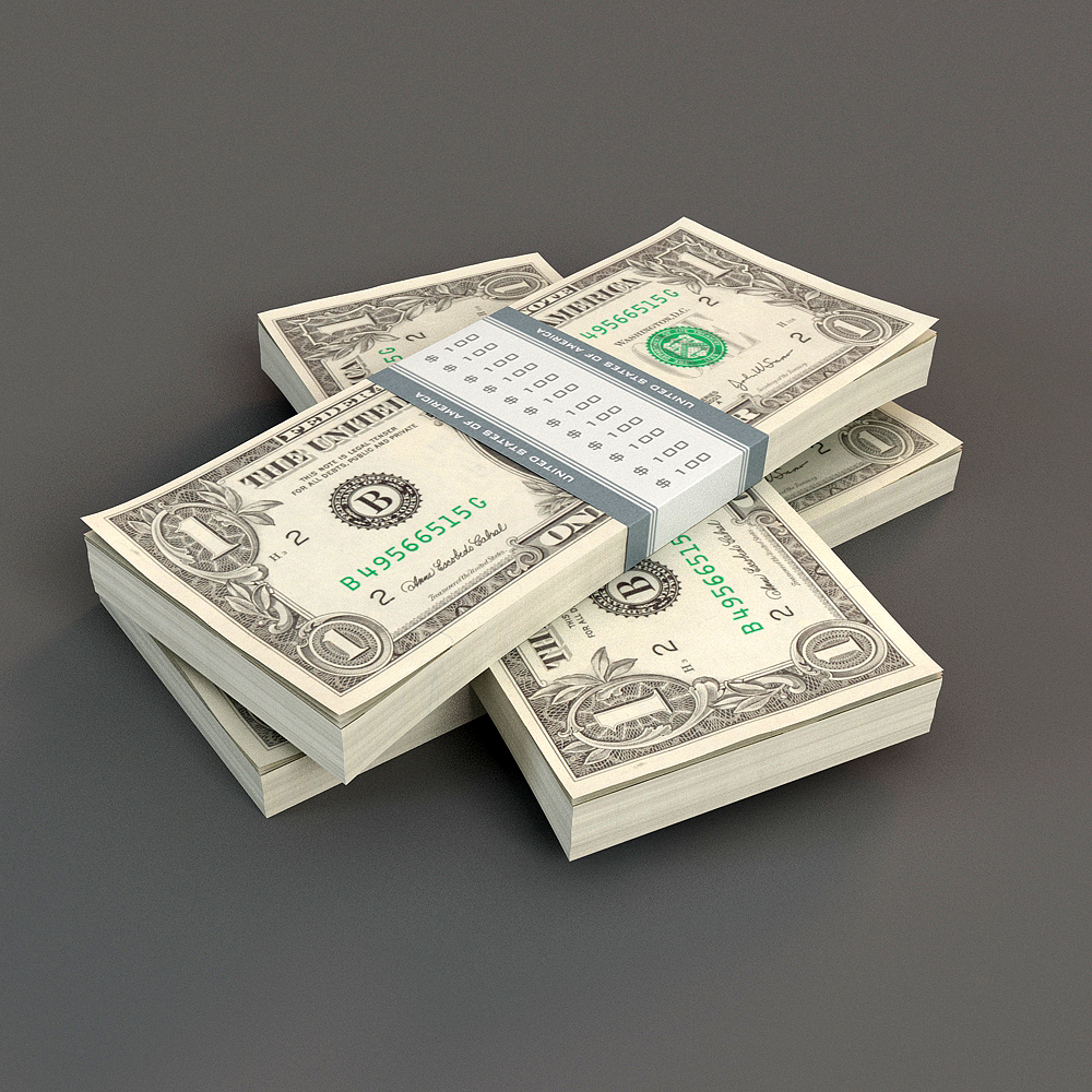 dollar bill 3d model