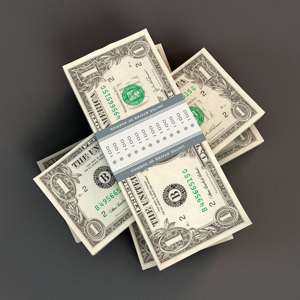 dollar bill 3d model