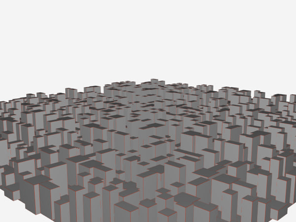 3d low-poly seamless city model