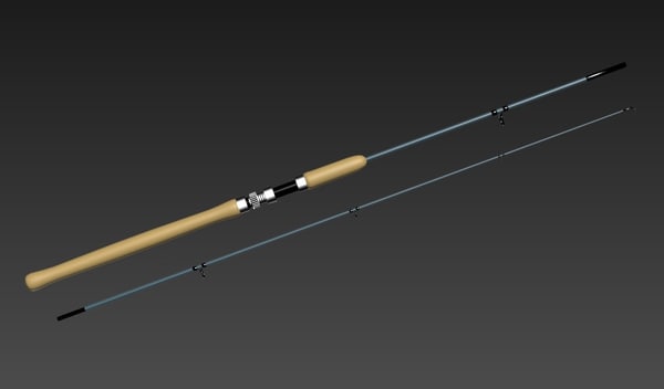 fishing rod 3d model