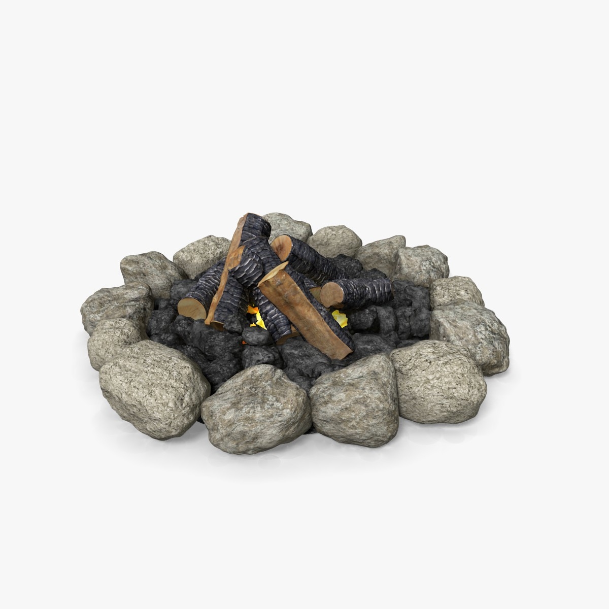 campfire 3d model