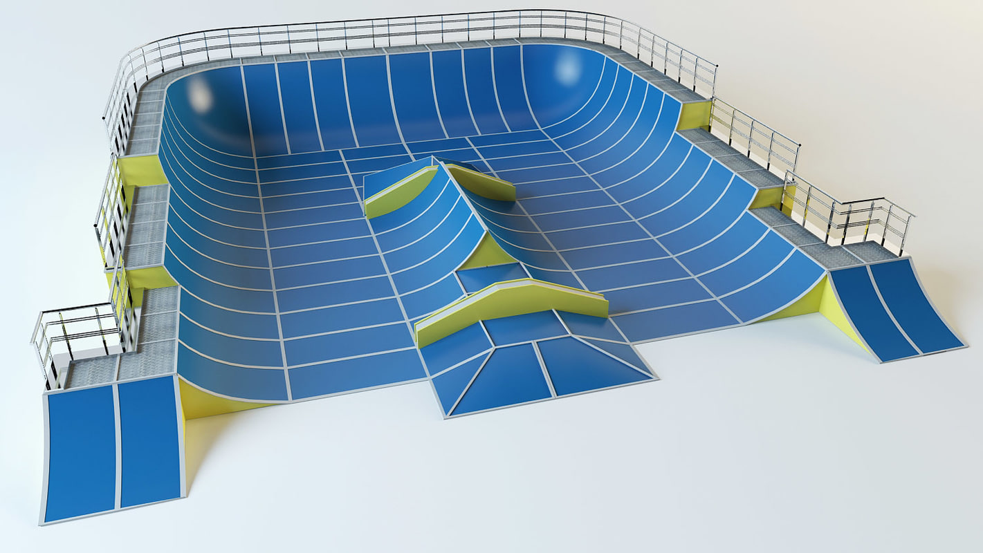 skate playground 3d model