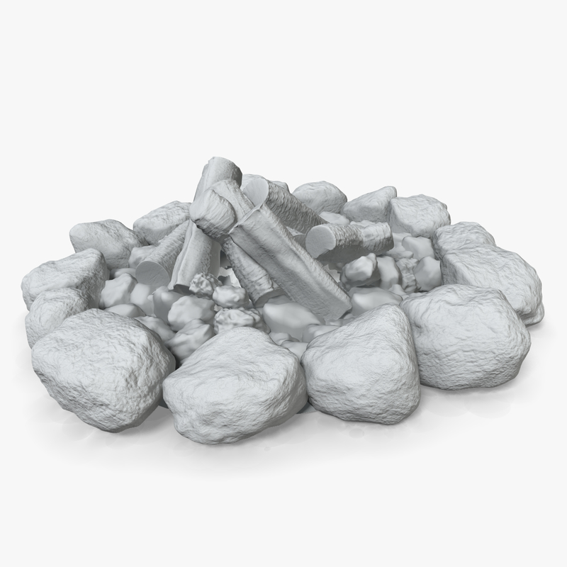 campfire 3d model