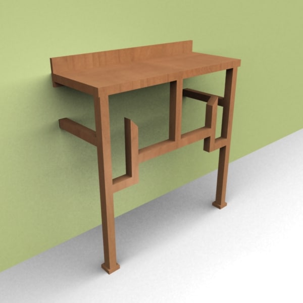 max lite brown wall table