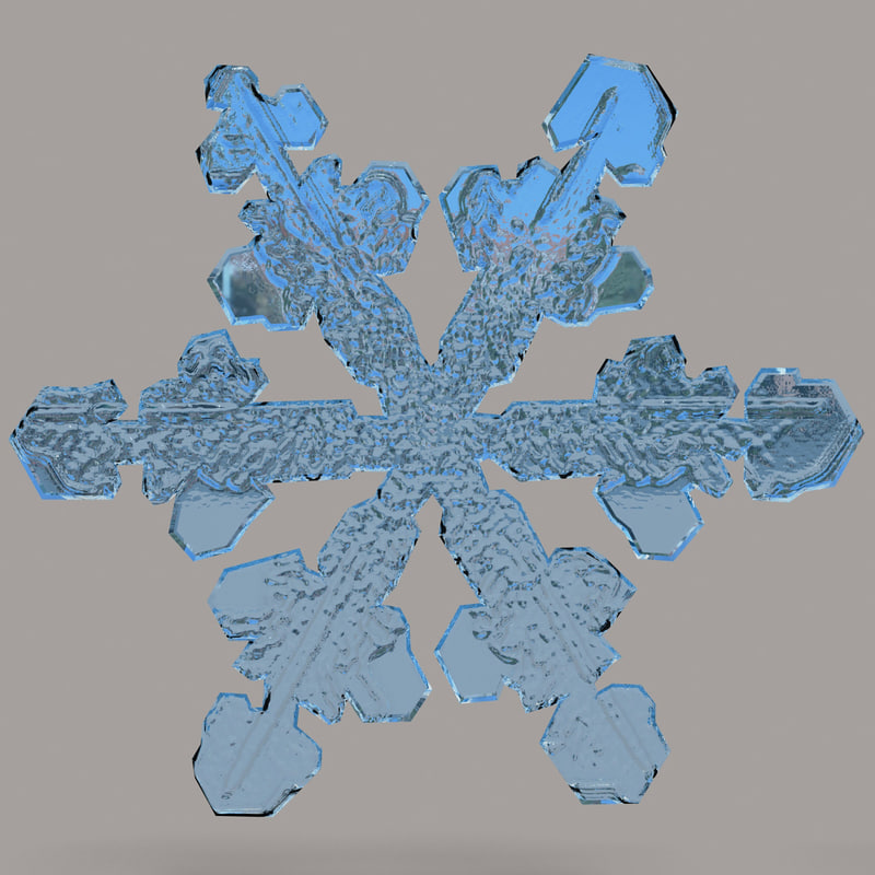3d model snowflakes 3