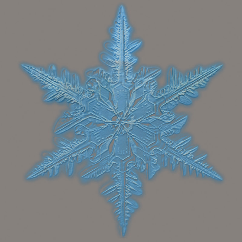 3d model snowflakes 3