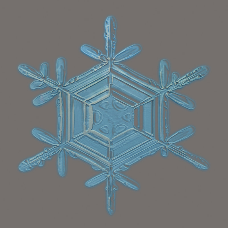 3d model snowflakes 3