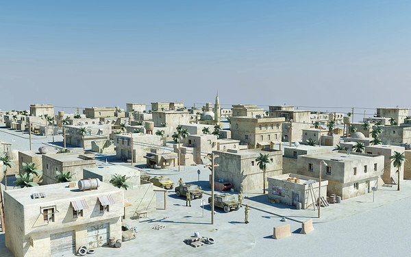 arab city 3d c4d