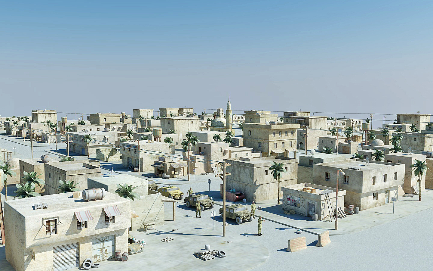arab city 3d c4d