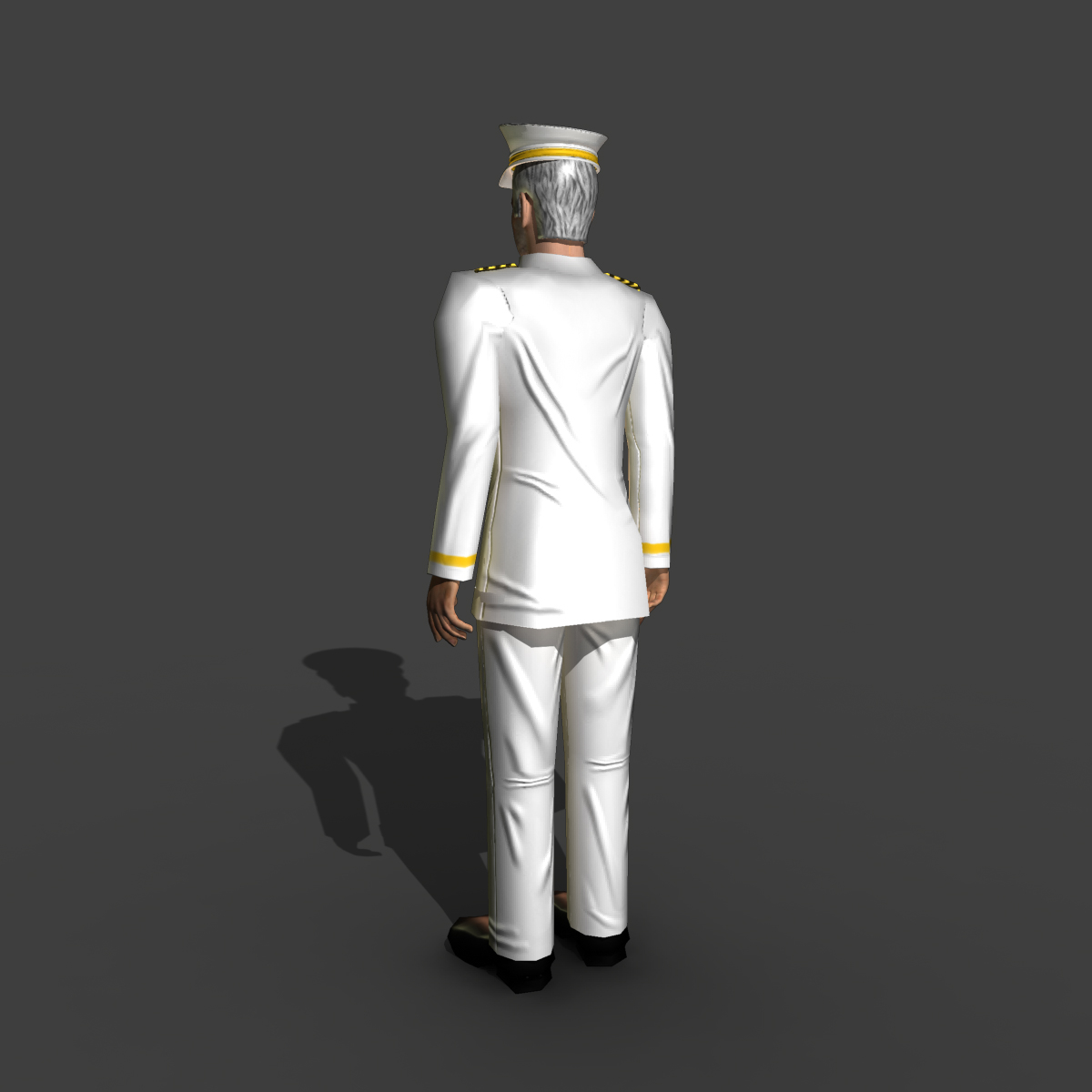 3d model of rigged boat captain