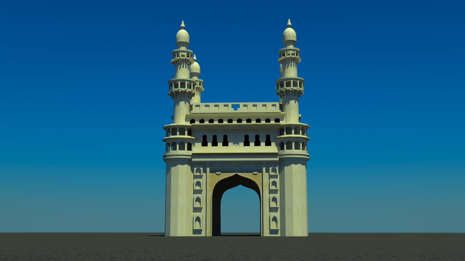charminar india monument 3d max