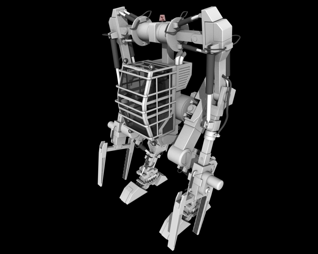 heavy utility mech obj