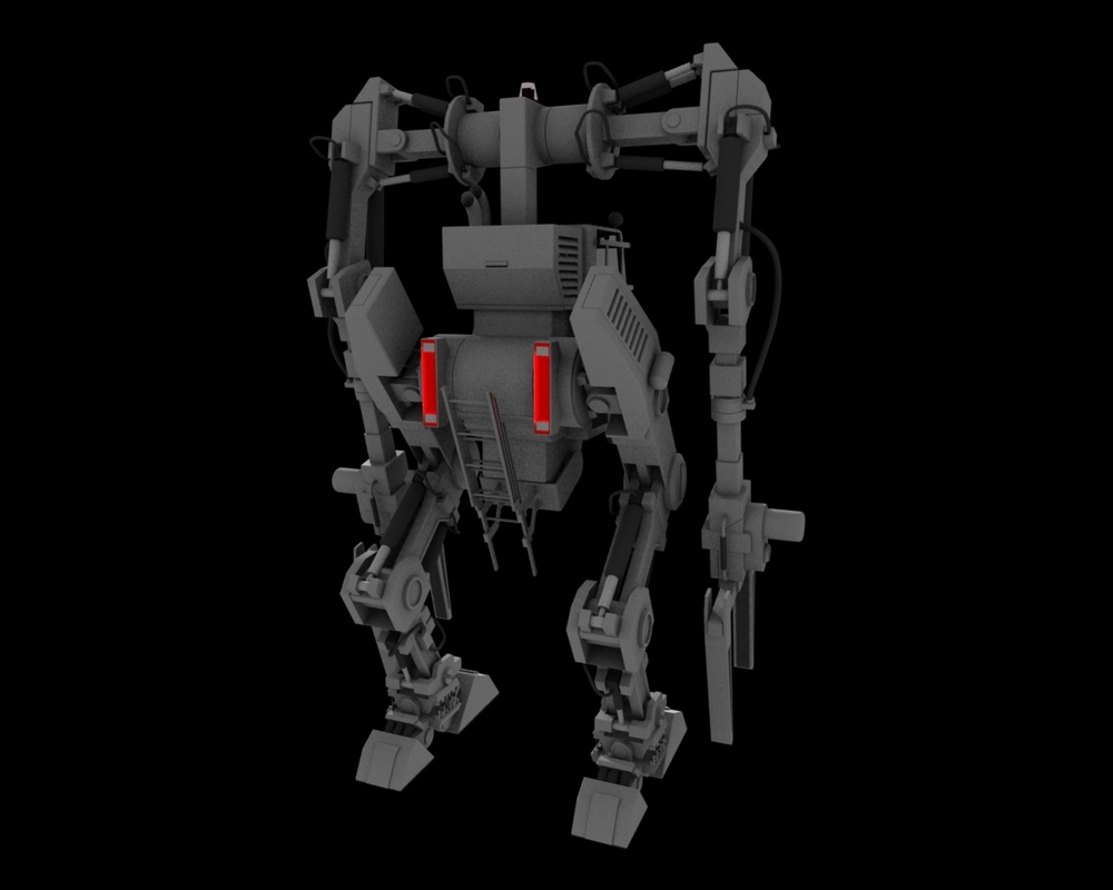 heavy utility mech obj