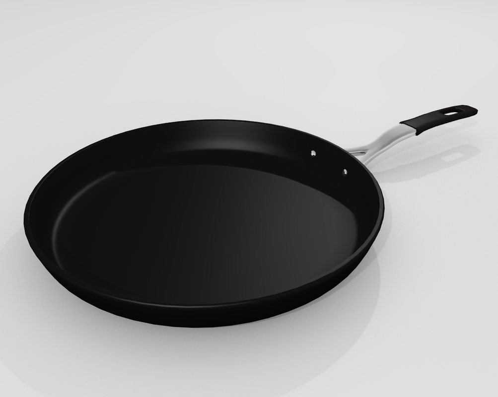 frying pan 3d obj