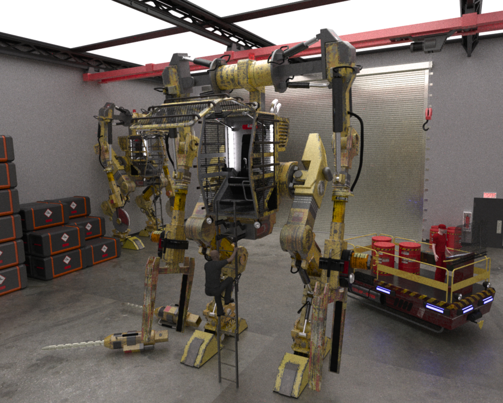 heavy utility mech obj