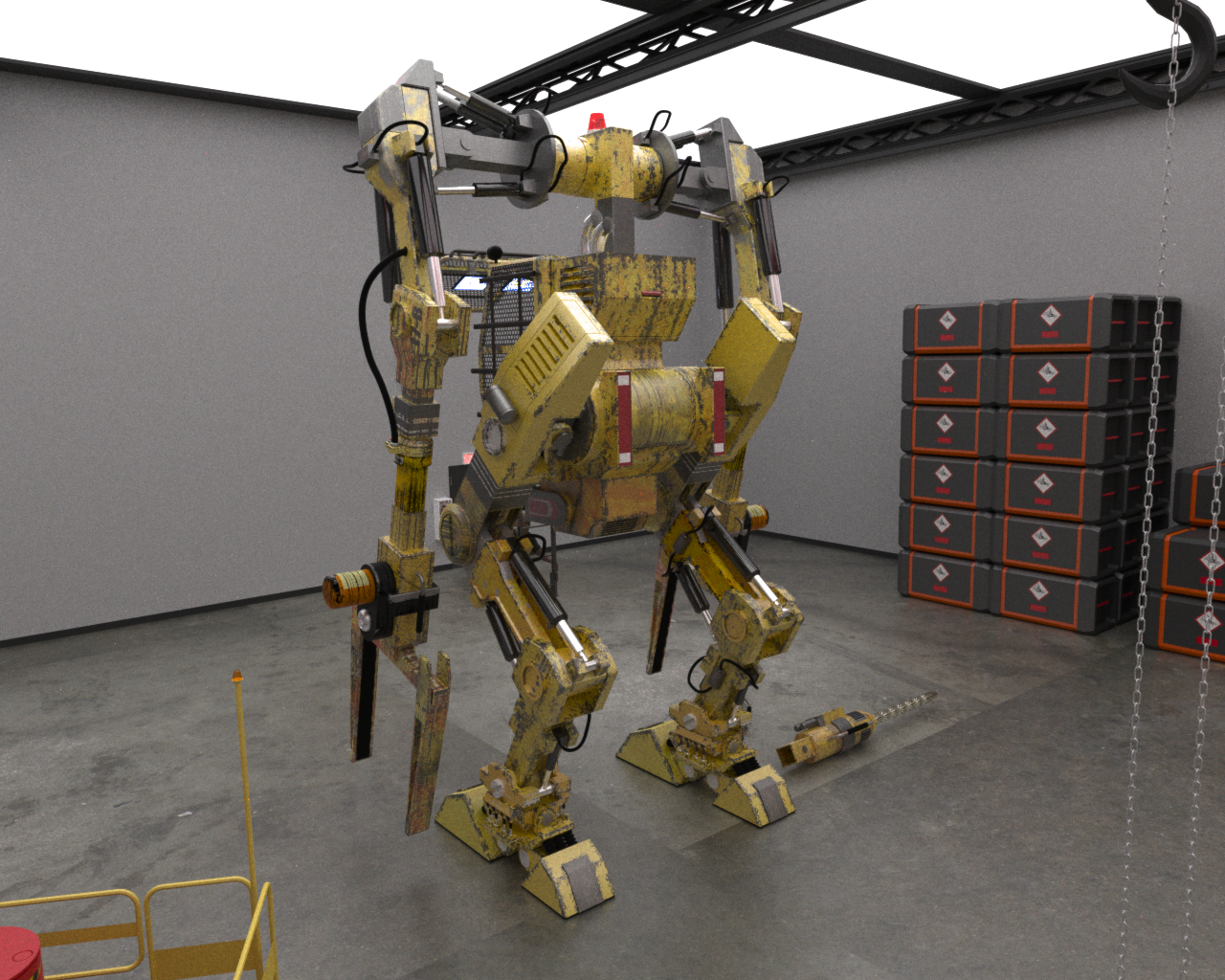 heavy utility mech obj