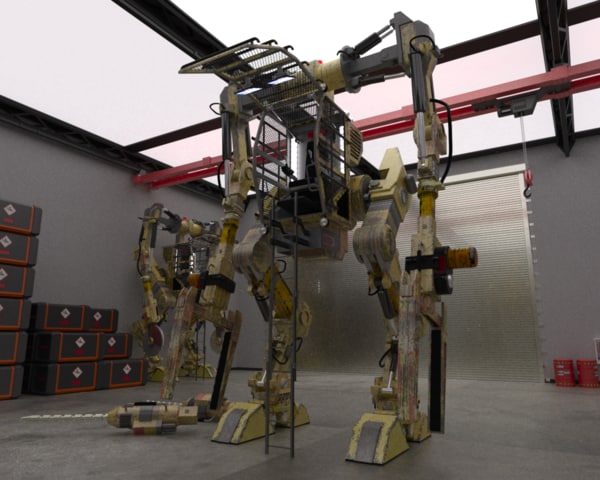 heavy utility mech obj